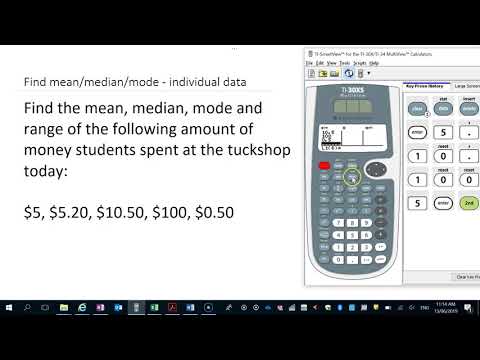 TI-30XB Individual data statistics