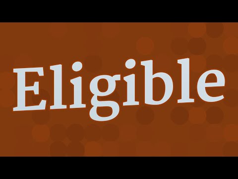 ELIGIBLE pronunciation • How to pronounce ELIGIBLE