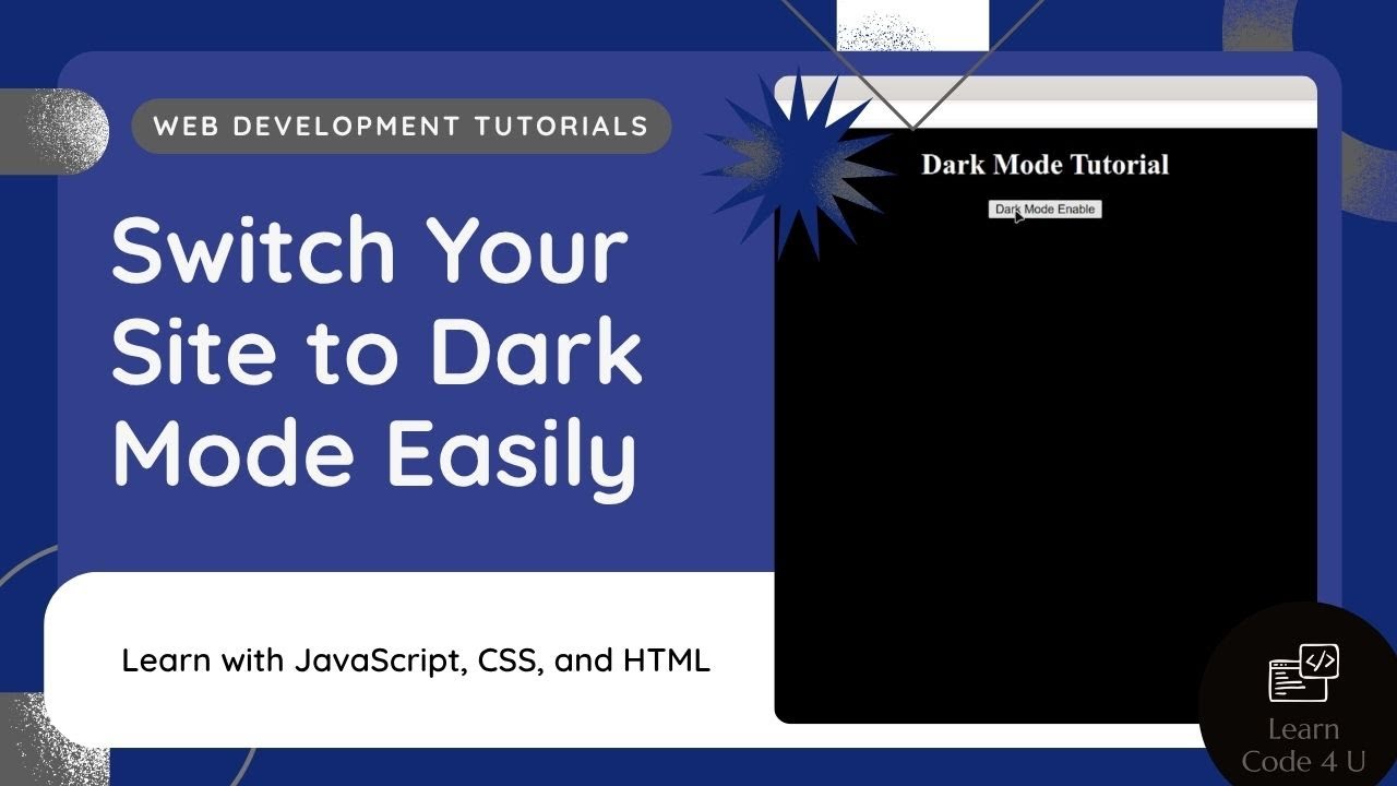 Add a Dark Mode Toggle to Your Website with HTML, CSS & JavaScript | Easy Tutorial