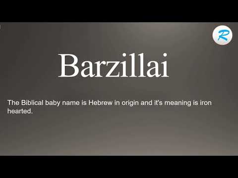 How to pronounce Barzillai
