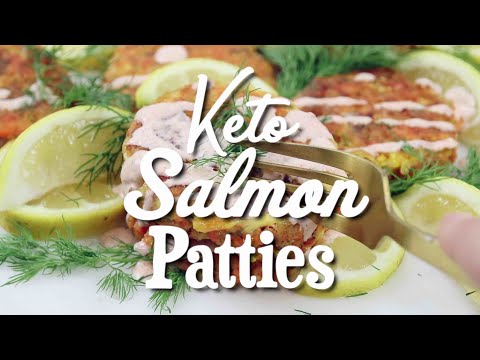 Easy Low Carb Salmon Cakes Recipe with Creamy Garlic Sauce