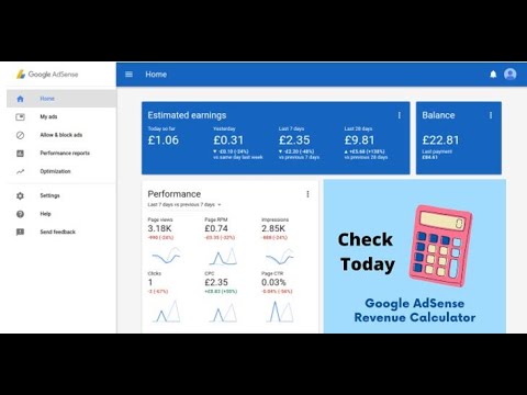 In 1 Minute | AdSense Earnings Per 1000 Visitors | Adsense Calculator Online