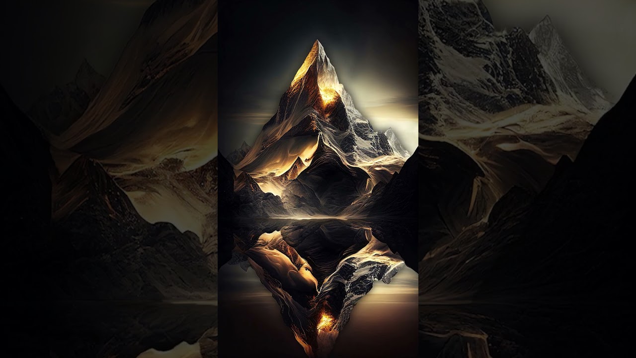 #landscape #mountains #mountainlandscape #dark #night #lake #sunset