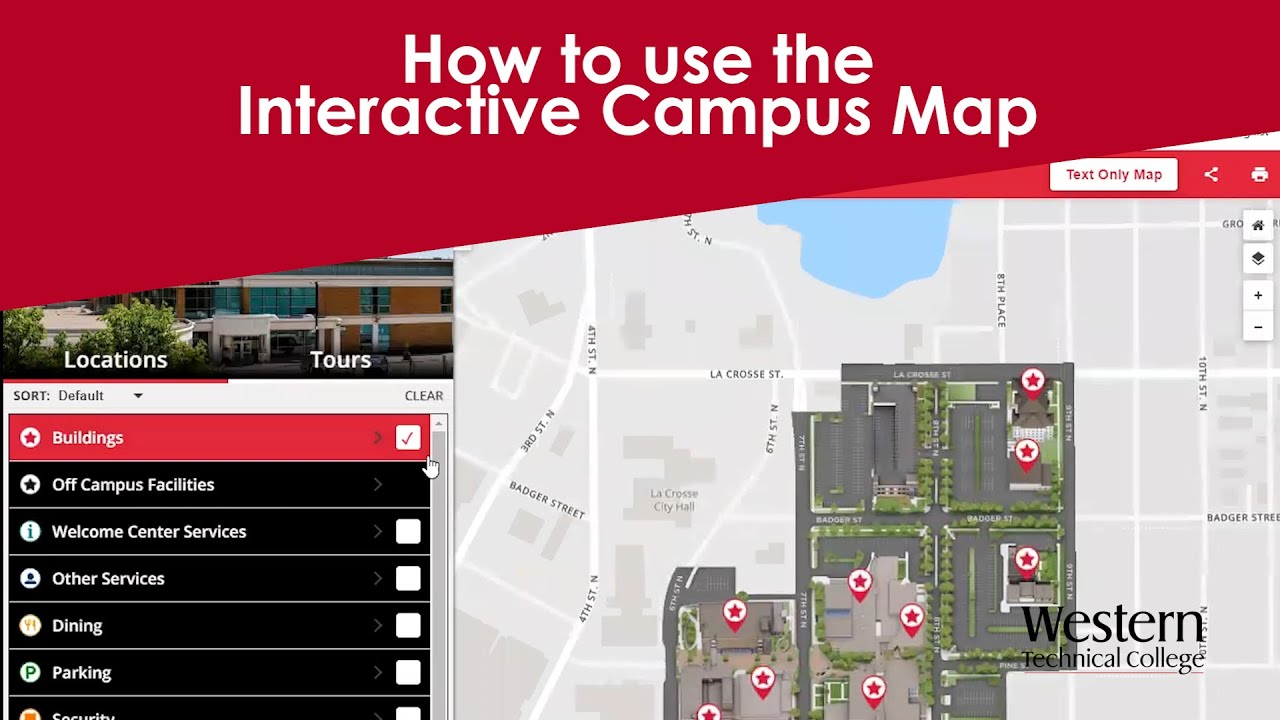 How to use the Interactive Campus Map on Westerntc.edu