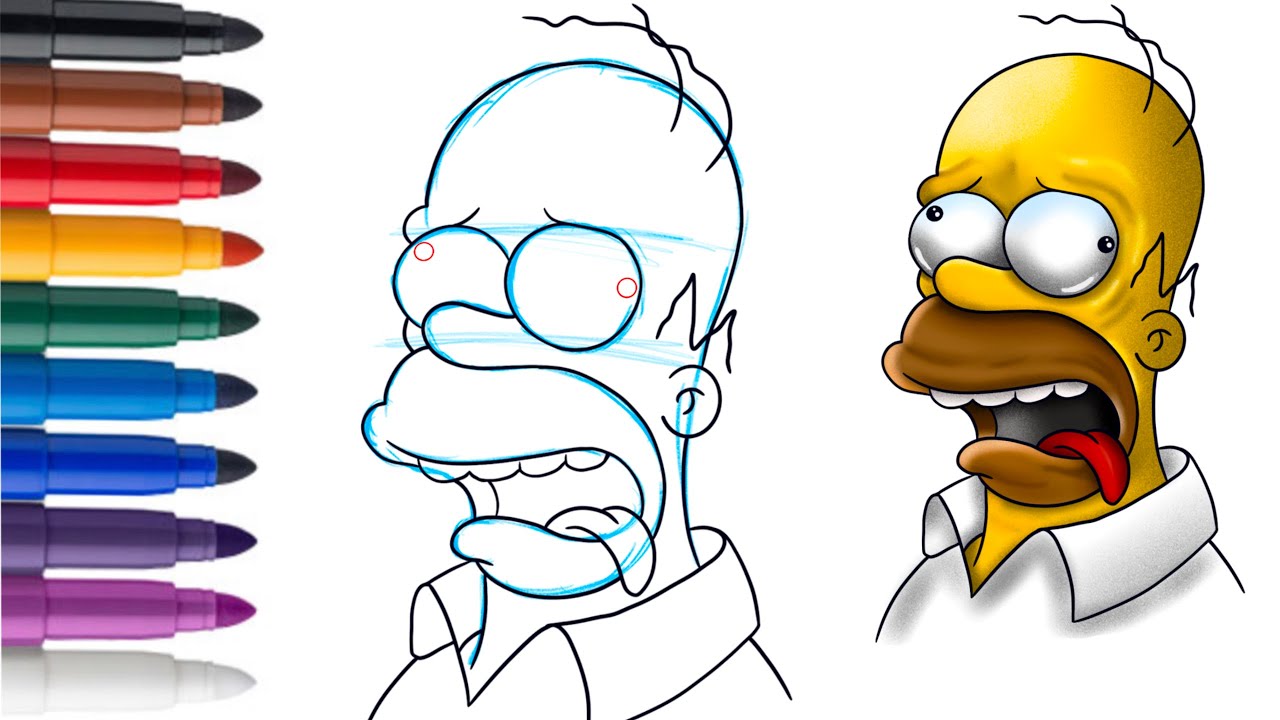 Dessiner Homer Simpson : un guide étape par étape