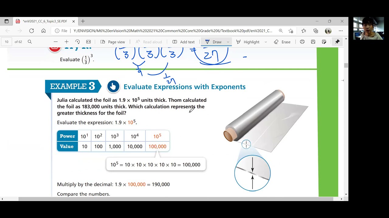 Envision Math 6 Lesson 3-1: Understand and Represent Exponents