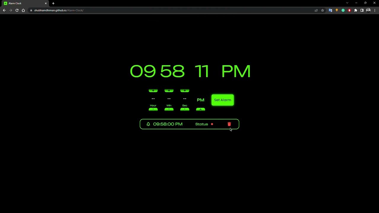 Alarm Clock Project || Coding Ninjas ||