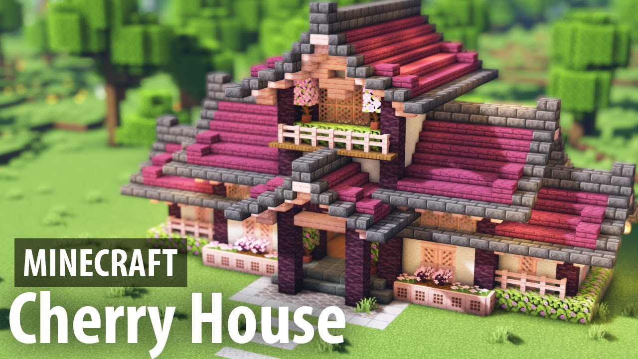 Minecraft: How to build a Japanese Cherry House (SimpleTutorial ...