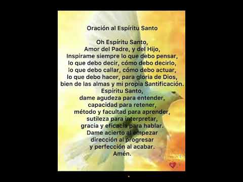 Oración Al Espíritu Santo🙏💞