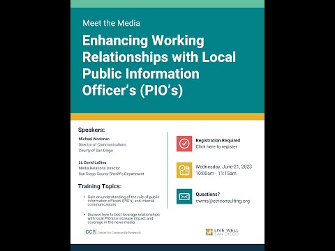 Meet the Media: Enhancing Working Relationships with Local Public Information Officer’s (PIO’s)