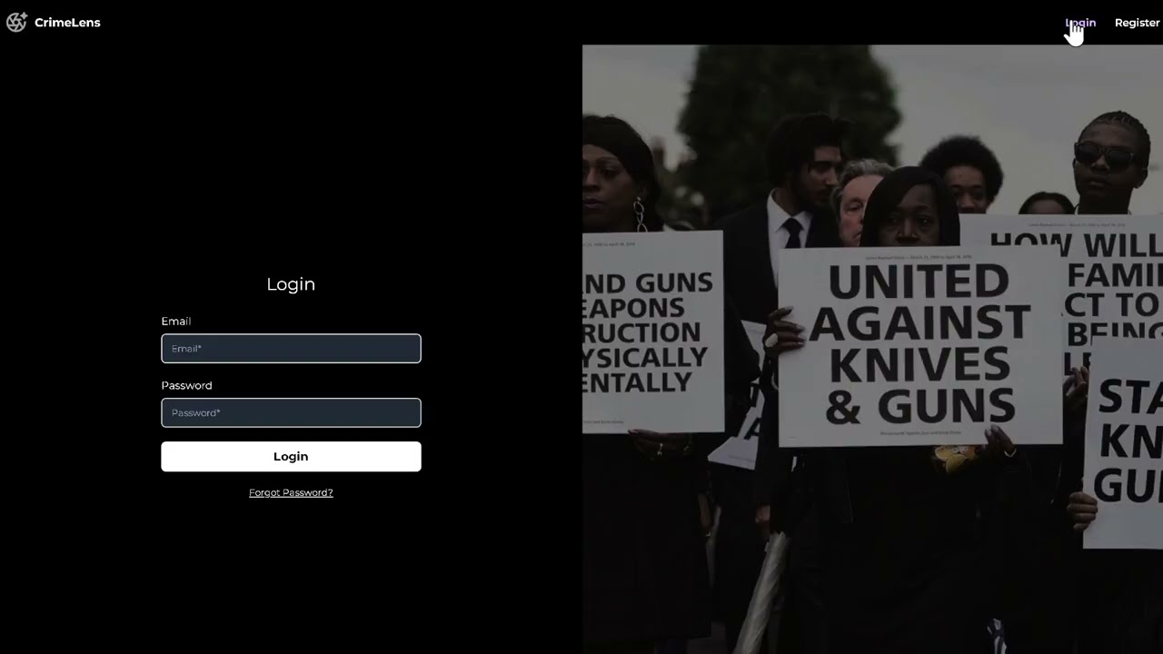 CrimeLens 1 Day Coding Demo Royal Holloway Hackathon