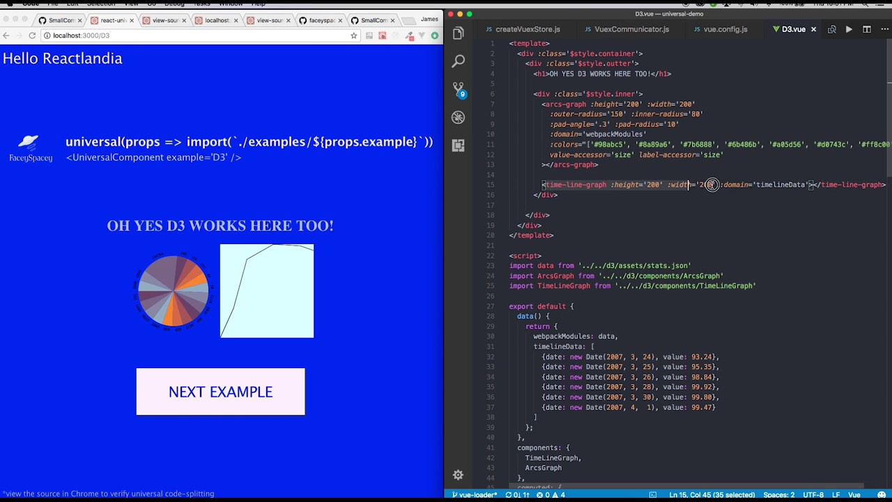 Universal react-vue-loader Demonstration