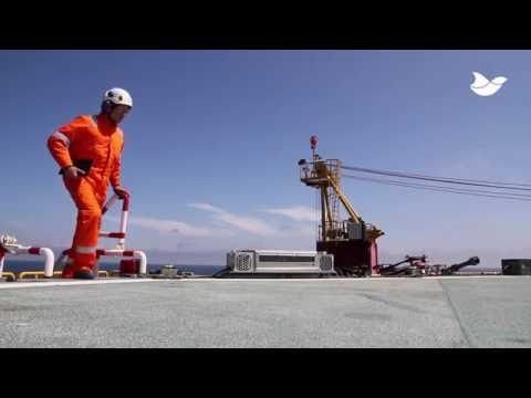Bird dispersal laser at the Shell K8-FA-3 (K83) offshore platform