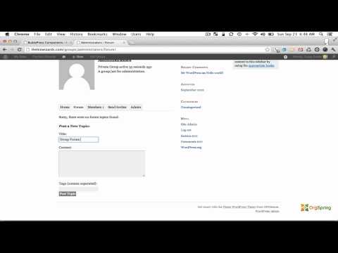 Configuring BuddyPress for Thesis