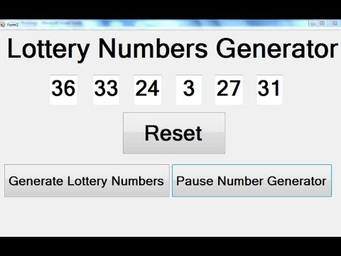 Visual C++ Tutorial of How to Create A Lottery Numbers Generator