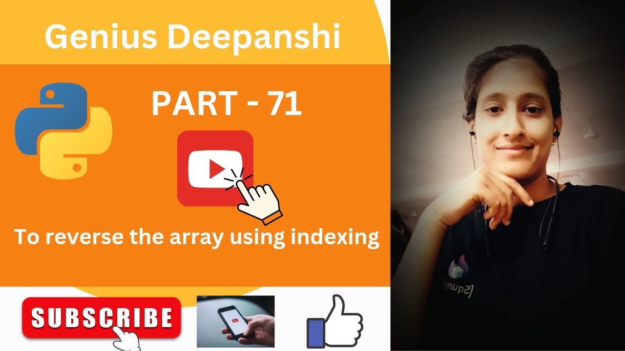 To reverse the array using indexing in python