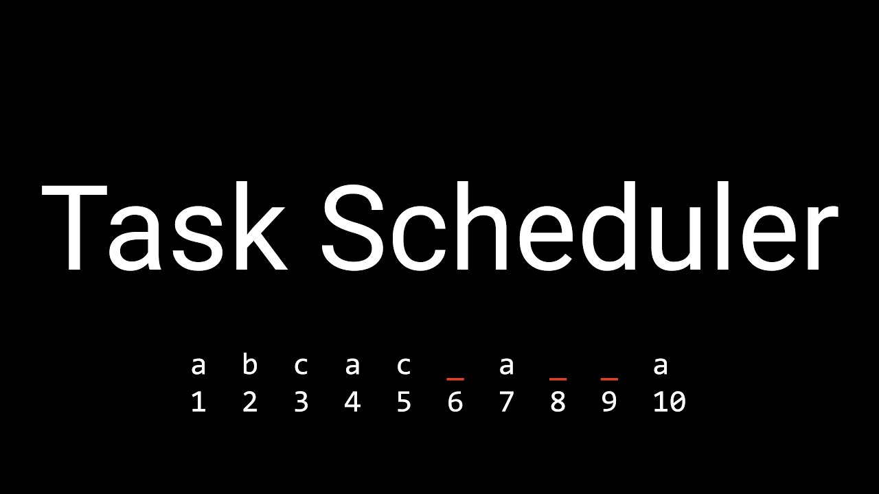 Coding Interview Problem - Task Scheduler