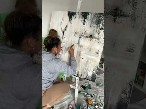 How I created a textured abstract painting ( Part 2)