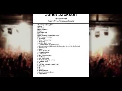 Janet Jackson Setlist - Rogers Arena - Vancouver - Canada - 31 August 2015