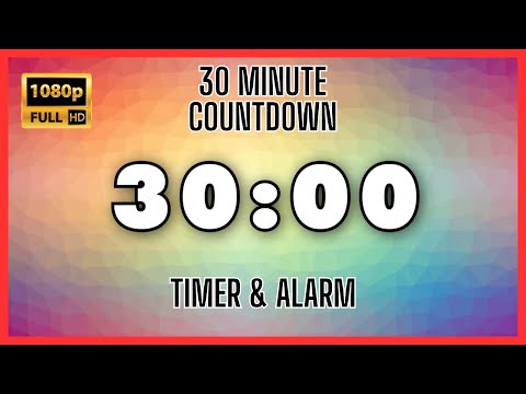 ⏰ 30 Minute Timer Countdown 1080p HD Online Timer to Improve Your Focus and Accelerate Productivity