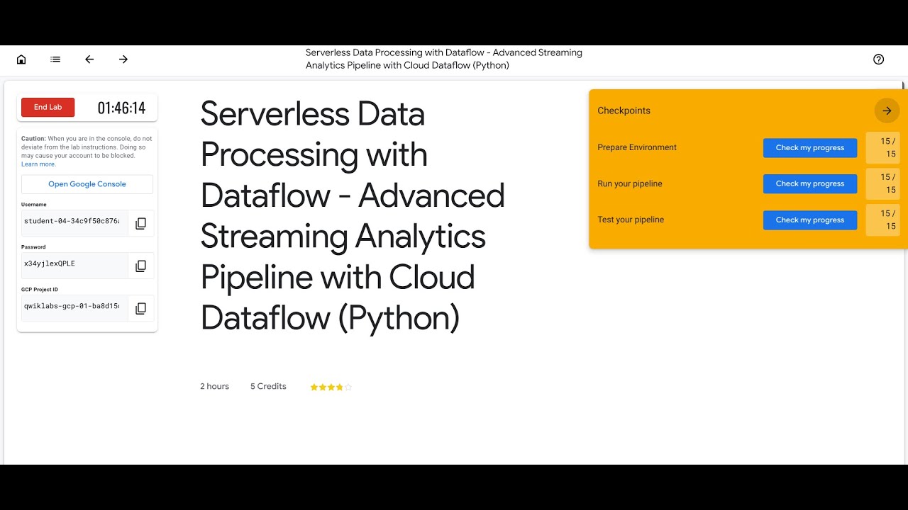 ServerlessDataProcessingwithDataflow-AdvancedStreaming AnalyticsPipeline with CloudDataflow (Python)