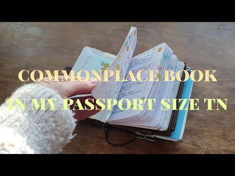 Commonplace book in my passport size traveler's notebook