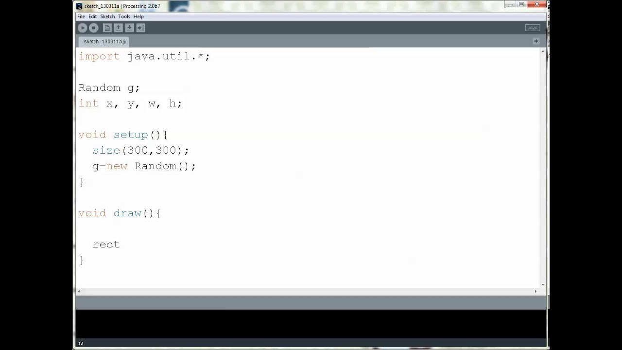 Setup & Draw Functions in Processing
