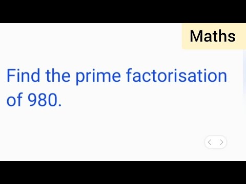 find prime factorization of 980