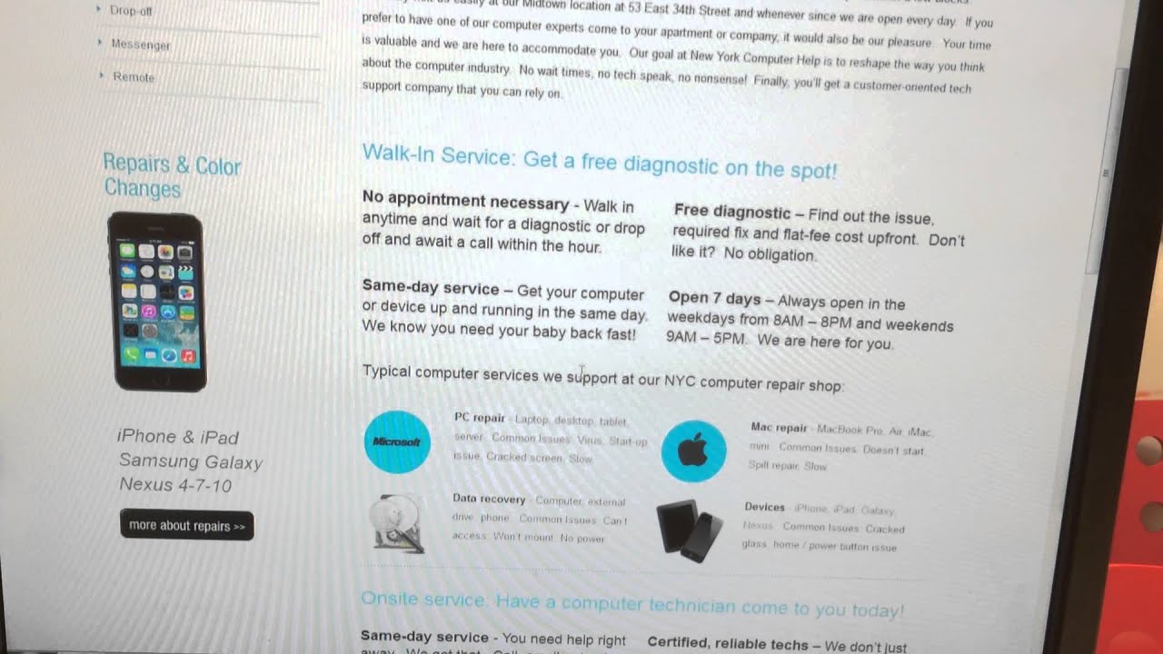Best Onsite / Office / Home Computer Repair NYC Service