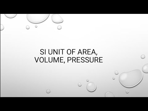 SI unit of Area, volume, pressure (MQP)