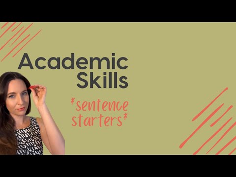 Academic Skills | Sentence starters for academic writing