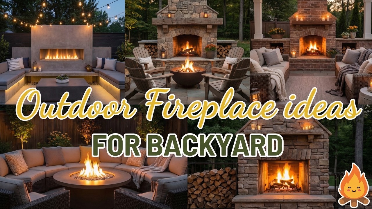 Stunning! 🔥 Outdoor Fireplace Ideas for Backyard 2026 Stone Brick Modern All Budgets