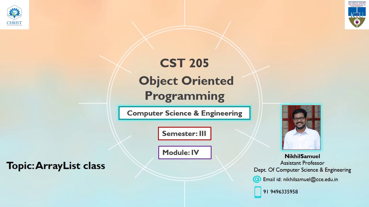 KTU CS205 Object Oriented Programming Using Java