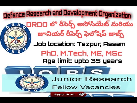 APPLICATIONS FOR RESAERCH ASSOCIATE AND JUNIOR RESEARCH FELLOWSHIP 2021