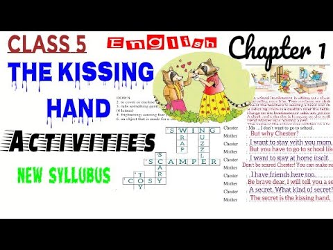 Class5 English chapter 1 Activities| The kissing Hand activities | new syllubus |class5 English