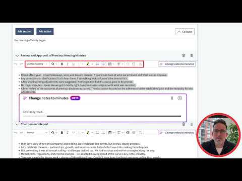 AI Smart Minutes for Diligent Boards