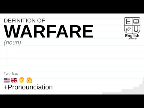 WARFARE meaning, definition & pronunciation | What is WARFARE? | How to say WARFARE