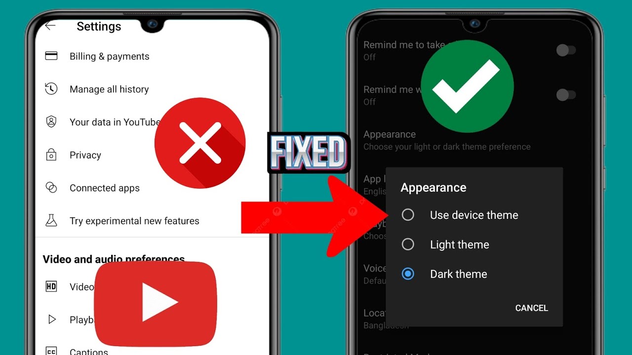 How to Fix YouTube Dark Theme Not Working Problem (update 2025) | YouTube dark theme