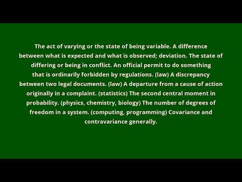 what is the meaning of variance