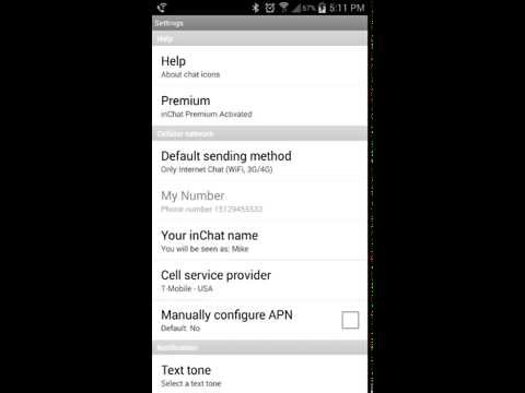 inChat - Configuring MMS Settings