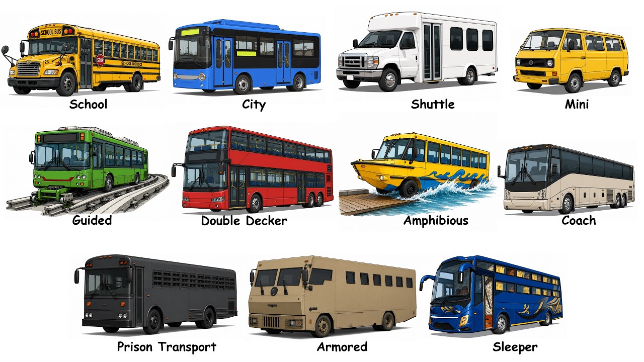 Penjelasan Setiap Jenis Bus