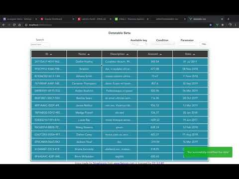 Vue.Js data-table demo
