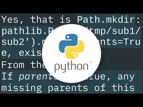 Python pathlib make directories if they don’t exist