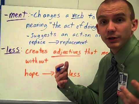 ment, less, ness lesson