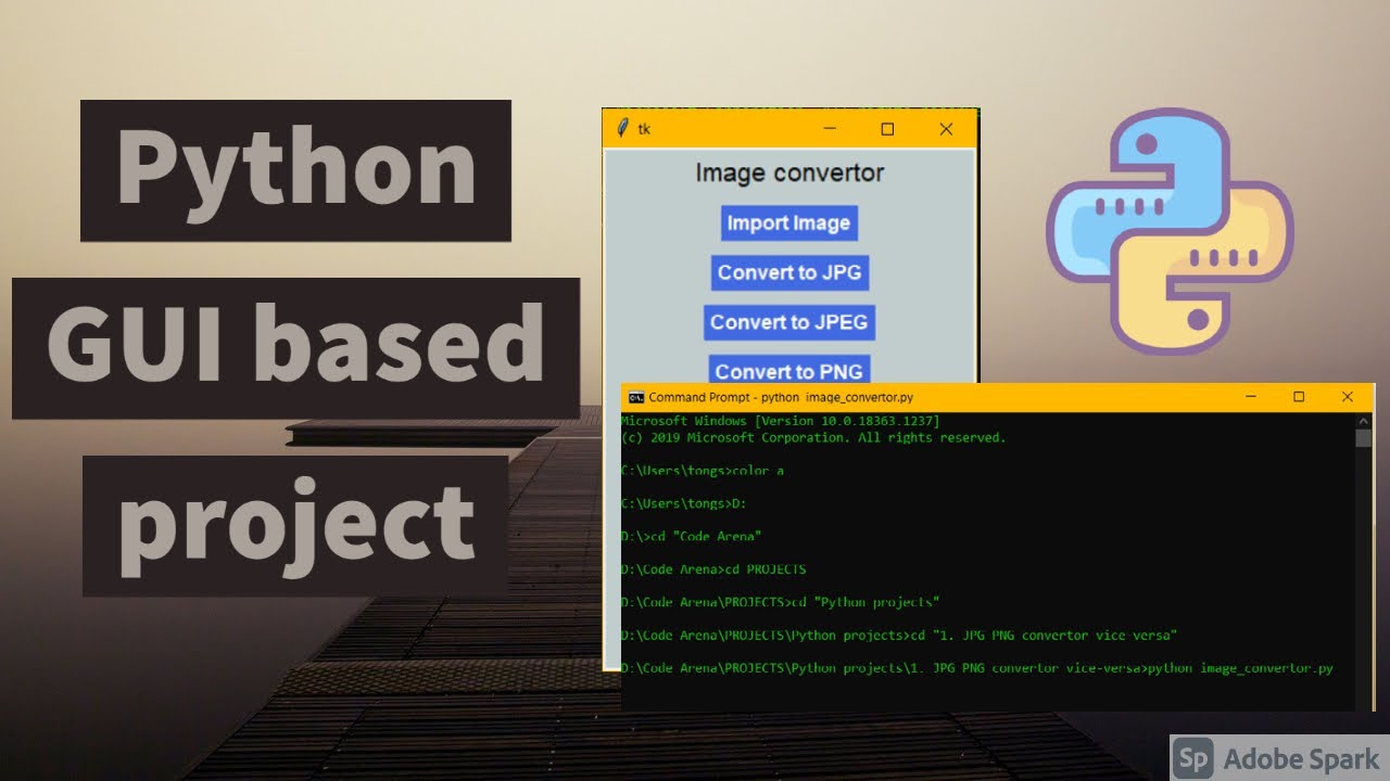 | Python Simple GUI Project | Image convertor using python | JPG JPEG PNG TIF TIFF BMP GIF |
