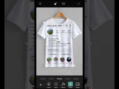 T shirt Me Instagram Screen shot Photo Editing #shorts #viral