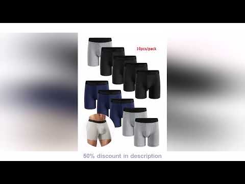Nieuwste producten die u moet kennen! 10 stuks verpakking, middellange boxershorts, herenondergoed, katoenen ondergoed.