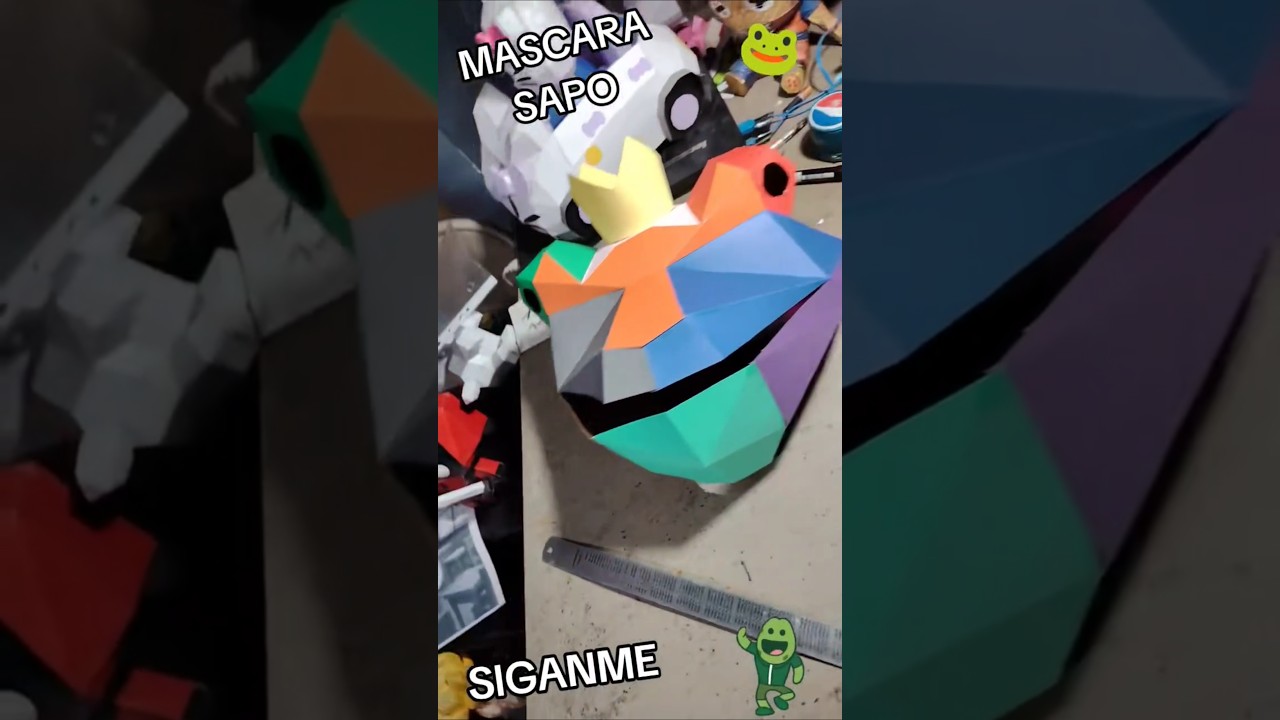 MASCARA SAPO PAPERCRAFT /PAPEKURA /MANUALIDADES / #arte #papel #mascara #sapo