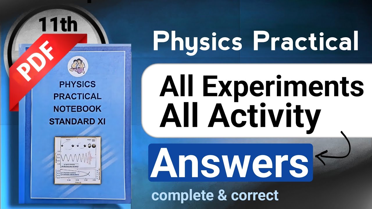 Experiment No.1,2,3,4,5,6,7,8,9,10,11,12 - 11th Physics Practical Note Book | 11th physics practical