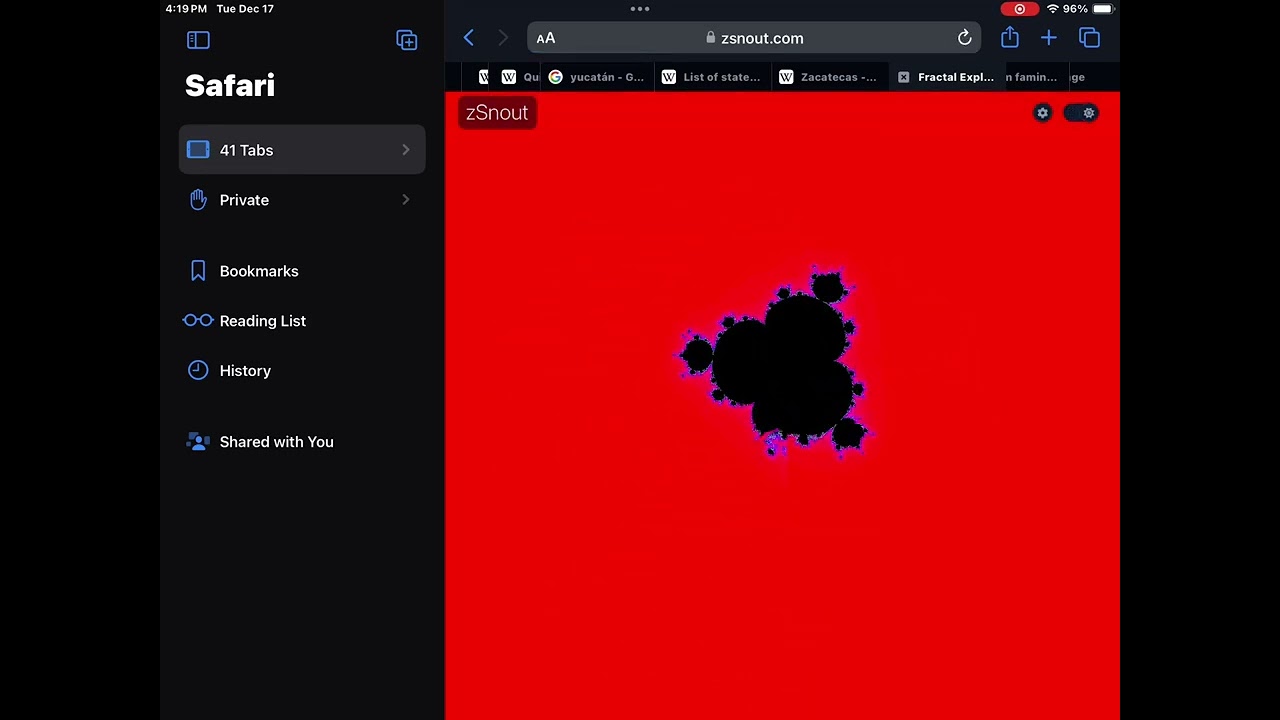 Spin-off power morph in zSnout’s Fractal Explorer!